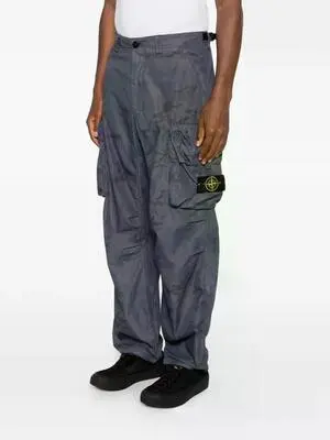Stone Island Camouflage-print Ripstop Cargo Pants - Blue