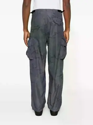 Stone Island Camouflage-print Ripstop Cargo Pants - Blue