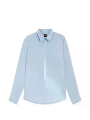 BOSS Regular-fit Shirt In Linen - Blue