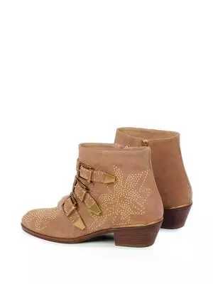 Chloé Susan Studded Ankle Boots - Neutrals