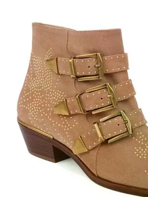 Chloé Susan Studded Ankle Boots - Neutrals