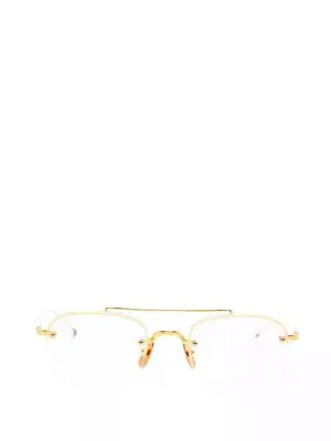 Thom Browne Browline-frame Eyeglasses - Gold