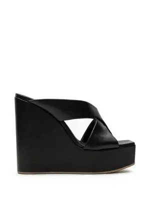 Vicini Crossover-strap Wedge Mules