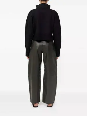 ST. AGNI Milano Quarter-zip Knit Sweater - Black