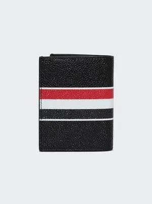 Thom Browne Double Card Holder With Rwb Stripe