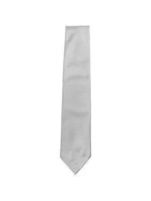 LARDINI Pointed-tip Neck Tie - Grey