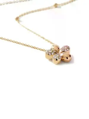 YOJ Crystal Flower Pendant Necklace