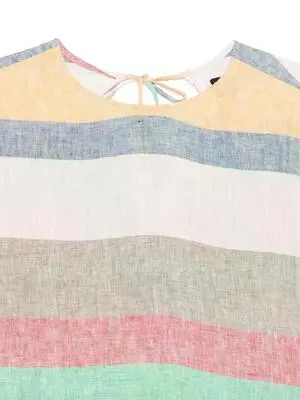 OSKLEN Striped Tie-neck Top
