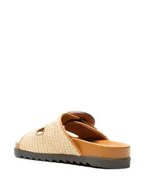 CHUCKIES Buckle-detail Woven Sandals - Neutrals