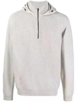 Herno Long-sleeve Hooded Wool Jumper