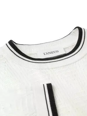 LANEUS Perforated Knit T-shirt