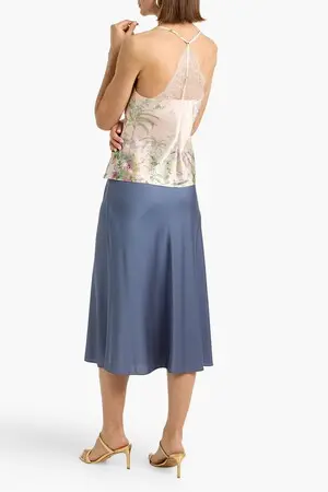 Camilla Crystal-embellished Floral-print Camisole - Blush