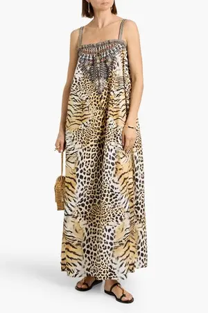 Camilla Crystal-embellished Leopard-print Maxi Dress