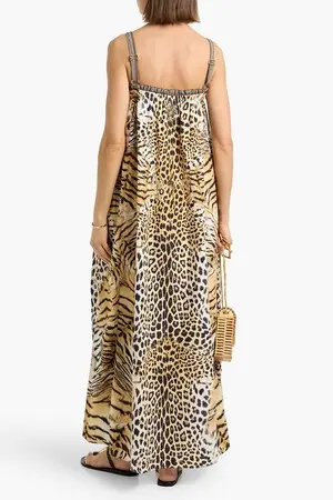 Camilla Crystal-embellished Leopard-print Maxi Dress