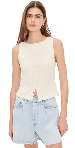 Madewell Ribbed Button-up Tank
