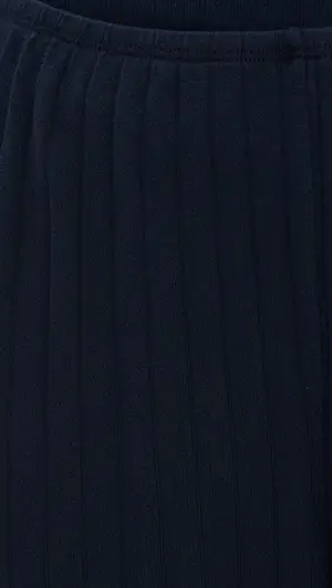 Donni. Pointelle Crop Pants - Navy