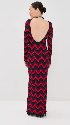 Escvdo Ursula Crochet Maxi Dress
