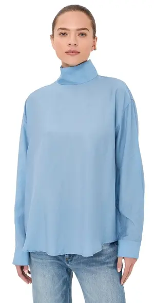 Women's Light Blue Silk