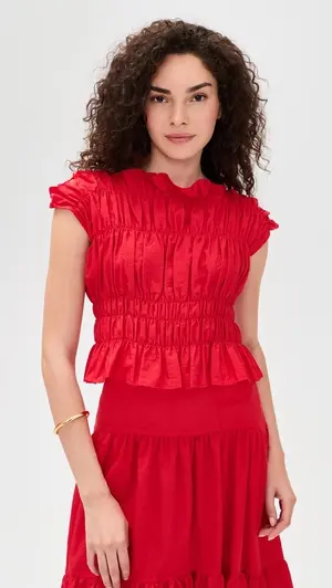 Cinq À Sept Evalina Top - Goji Berry