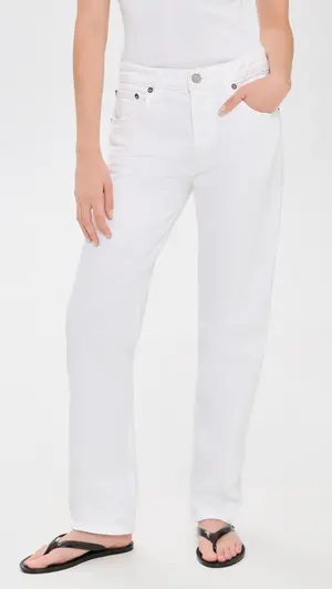 AGOLDE Romney Straight Leg Jeans - Marshmallow