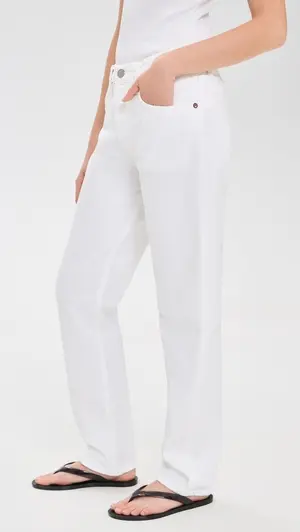AGOLDE Romney Straight Leg Jeans - Marshmallow