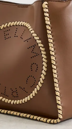 Stella McCartney Raffia Trim Crossbody Bag