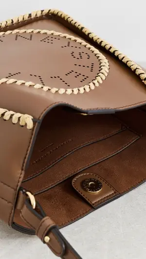 Stella McCartney Raffia Trim Crossbody Bag