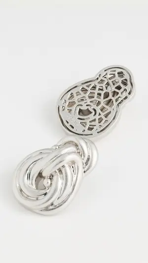 JULIETTA Knot Stud Earrings - Silver