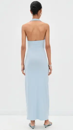 4TH & RECKLESS Tilda Maxi Dress With Halterneck And Tie Detail