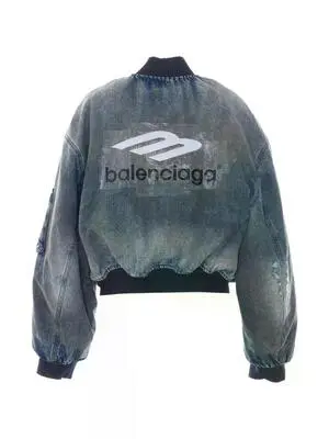Balenciaga Faded-effect Bomber Jacket