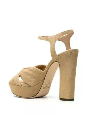 JIMMY CHOO Heloise Knotted Platform Sandals