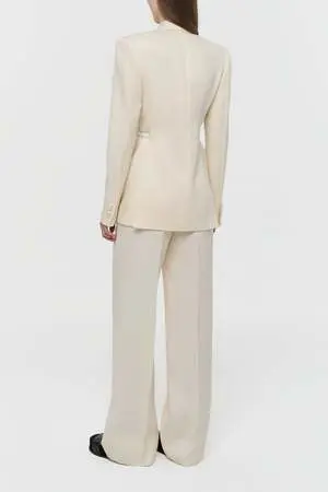 Gabriela Hearst Epona Rope Blazer In Textured Linen Slub - Ivory