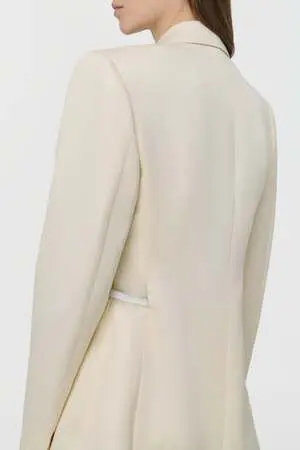 Gabriela Hearst Epona Rope Blazer In Textured Linen Slub - Ivory