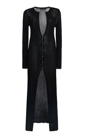 VIX PAULA HERMANNY X Rosie Huntington-whiteley Long Knit Cardigan - Black
