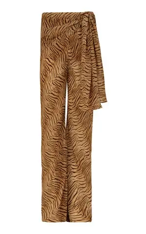 VIX PAULA HERMANNY X Rhw Rosie Crepe Pants - Animal