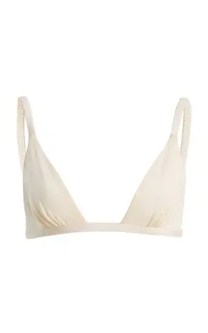 VIX PAULA HERMANNY Jo' T-back Triangle Bikini Top - White