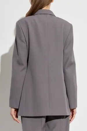 JIL SANDER Double-breasted Blazer With Side Vents - Grey