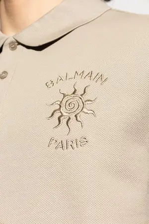 Balmain Polo With Embroidered Logo