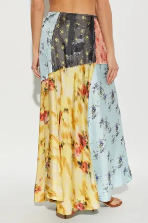 GANNI Silk Ankle-length Skirt - Multicolour
