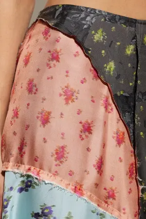 GANNI Silk Ankle-length Skirt - Multicolour