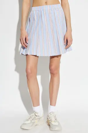 Lacoste Striped Pleated Mini Skirt - Blue