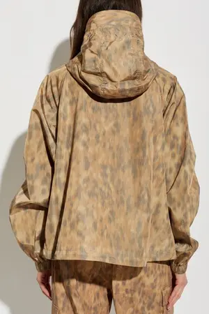 GANNI Lightweight Hooded Jacket - Brown