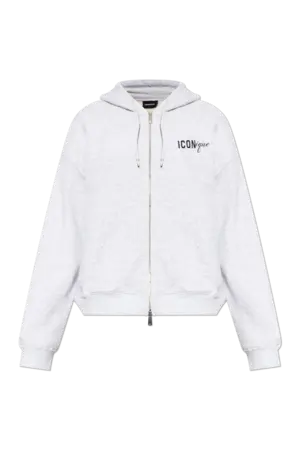 Dsquared2 Hooded Zip-up Sweatshirt - Grey