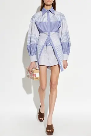 Moschino Striped Cotton Shirt Dress - Multicolour