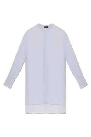 Emporio Armani Mandarin Collar Shirt - Blue