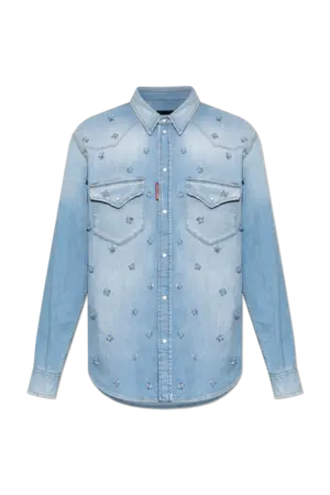 Dsquared2 Denim Shirt With Appliqués