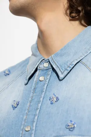 Dsquared2 Denim Shirt With Appliqués