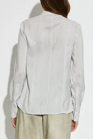 Alexander McQueen Striped Silk Shirt - Multicolour