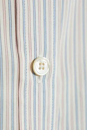 Alexander McQueen Striped Silk Shirt - Multicolour