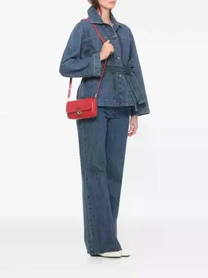COCCINELLE C-me Lock Pebbled Leather Shoulder Bag